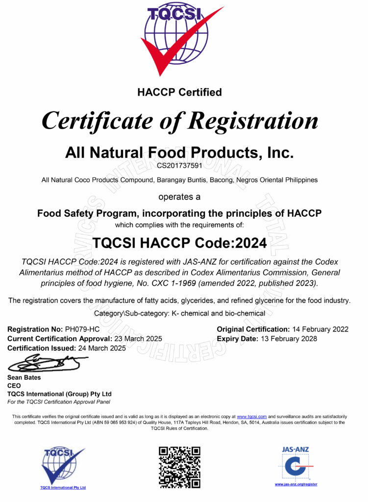 C8-C10 Caprylic-Capric Acid - All Natural Coco Products, Inc.